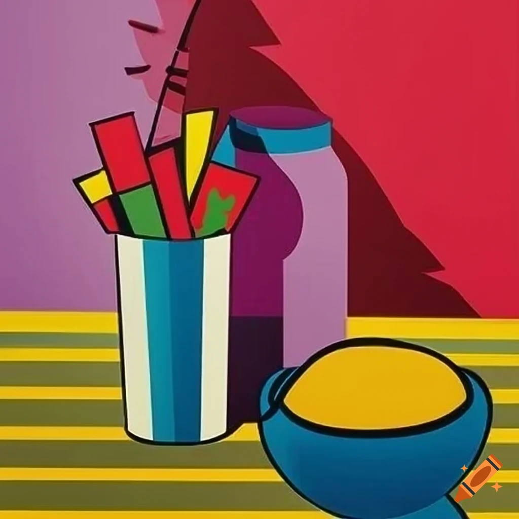 Colorful pop art collage by roy lichtenstein on Craiyon