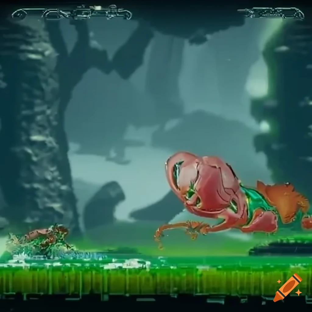 Sprites of creatures from metroid dread game