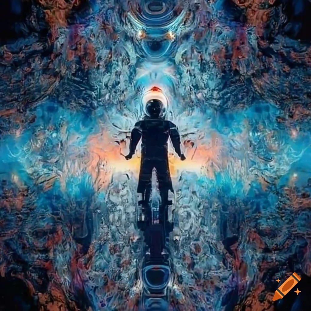 Astronaut surrounded by infinite reflections on Craiyon