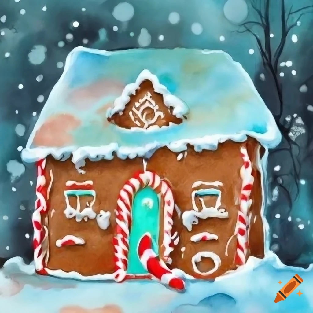 Spooky old gothic gingerbread addams family house at night on Craiyon