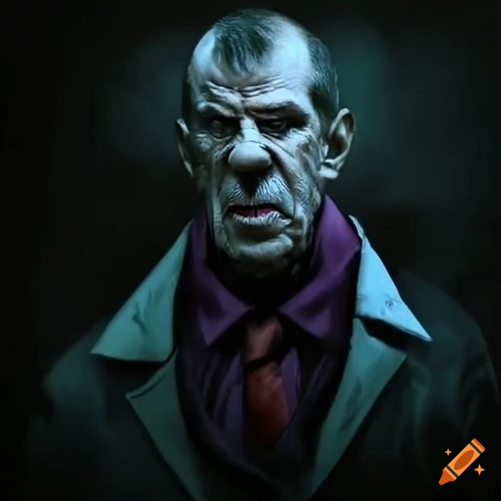 Satirical illustration of lavrov portrayed as doctor evil