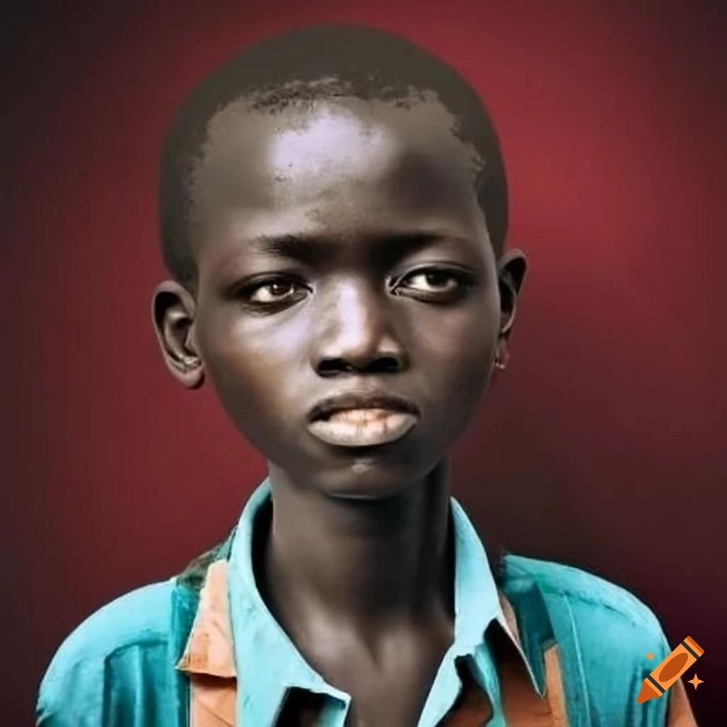 Portrait of three sudanese boys
