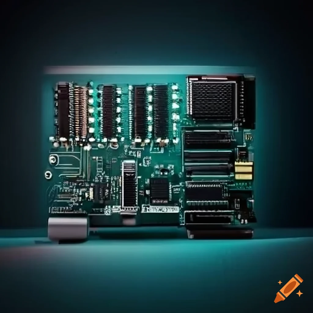 Diagram of computer internal components with labels on Craiyon