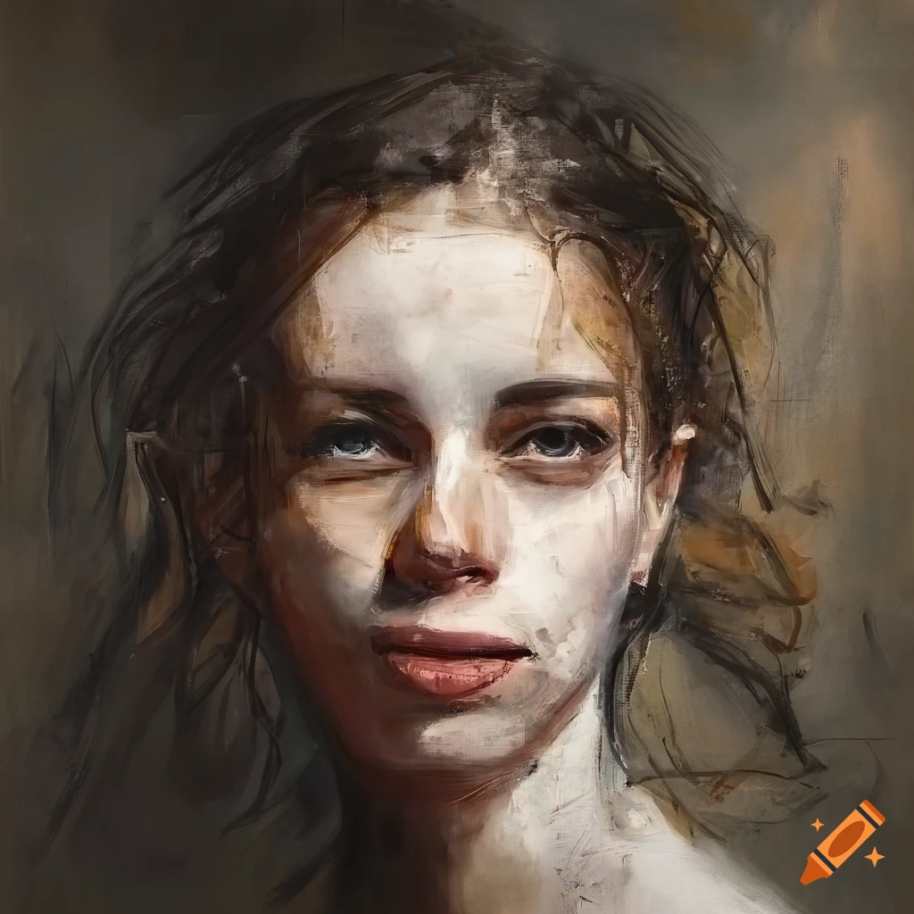 Half Length Portrait Of A Smiling Woman With Messy Hair