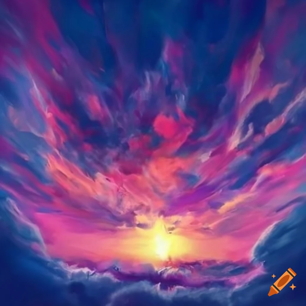 Calming abstract sky artwork