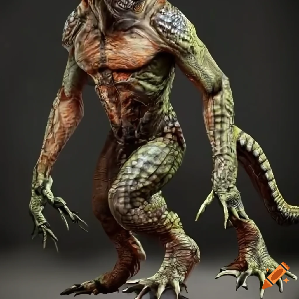 Detailed digital artwork of a mutant warrior creature on Craiyon