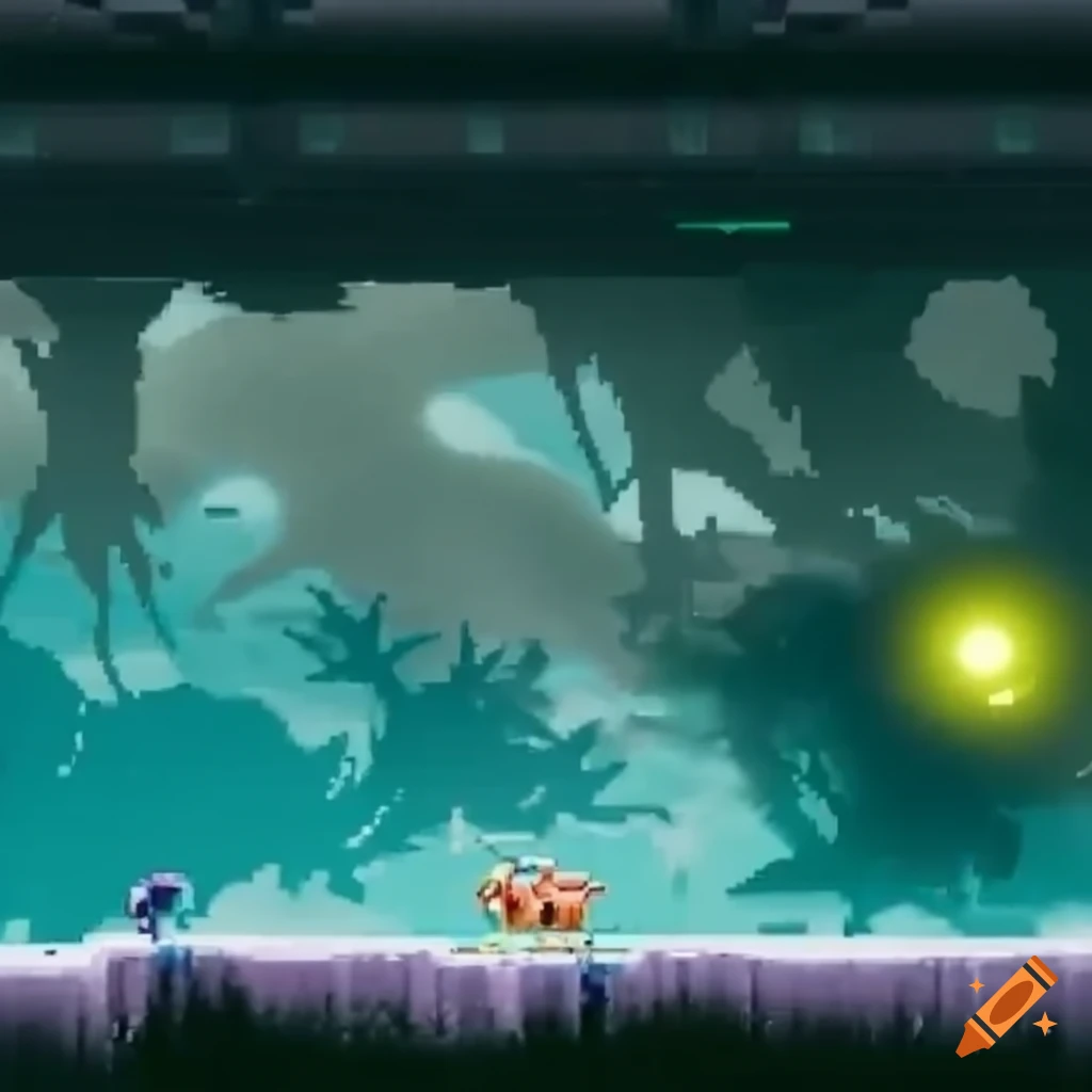 Pixel art platformer game on Craiyon