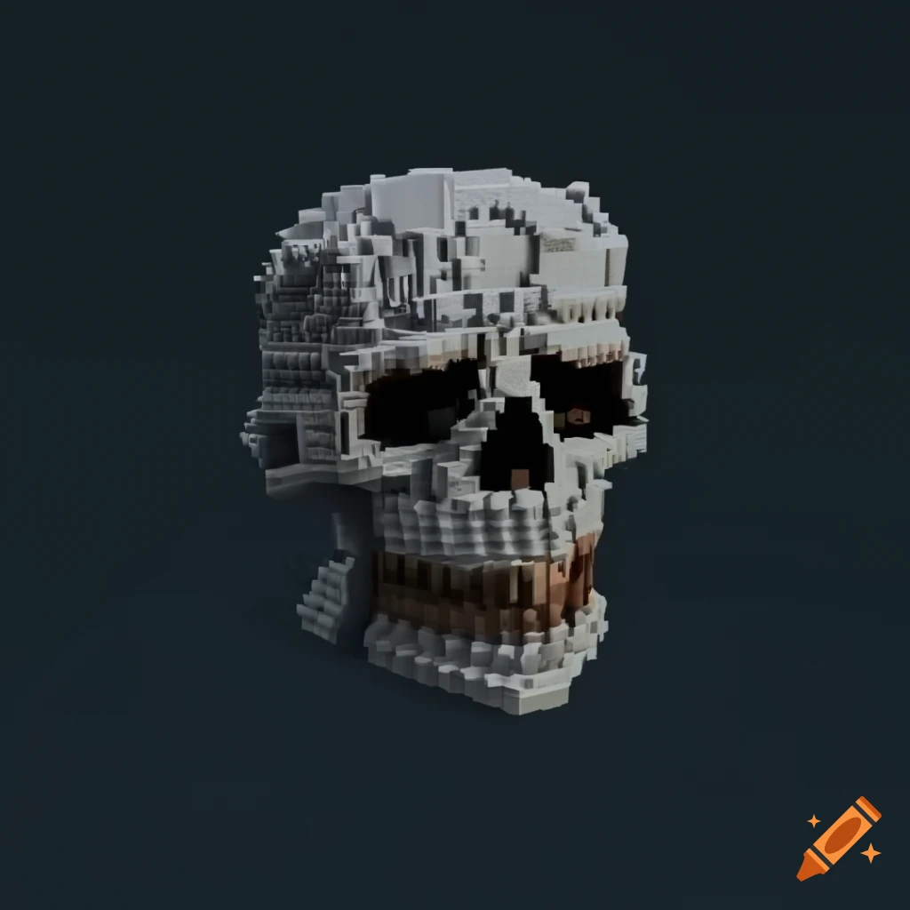 8-bit skeleton full body profile on Craiyon