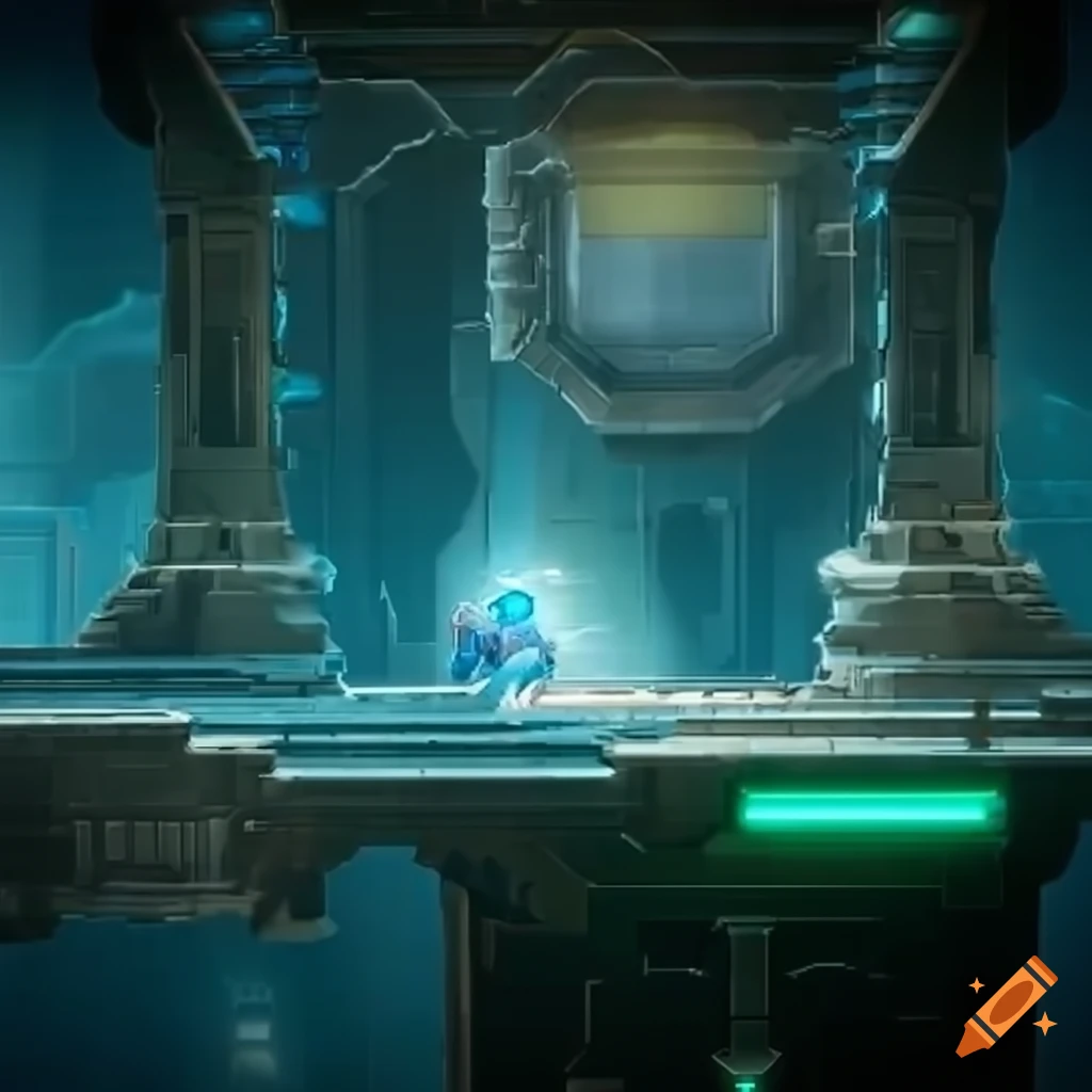 High-res tiles from metroid dread game on Craiyon