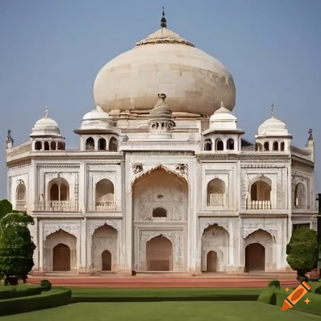 Frontal view of mughal mahal white house