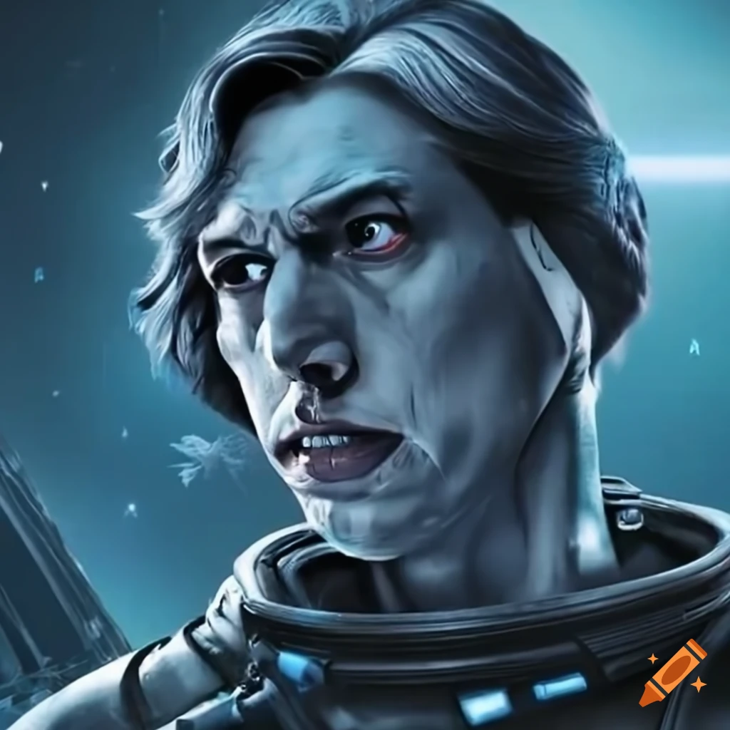 Adam driver as mr freeze in a laser battle
