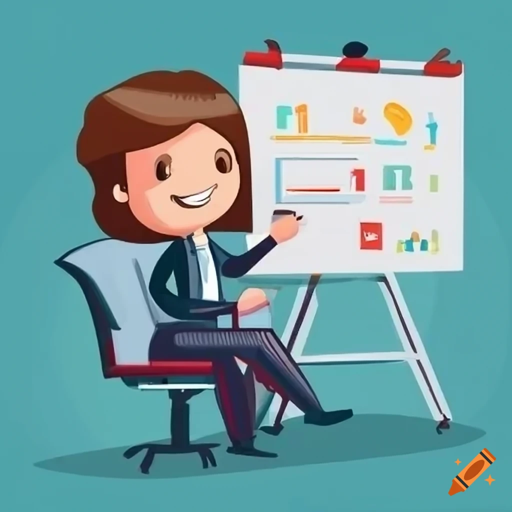 Profesionnal illustration for the job of a female project manager on ...