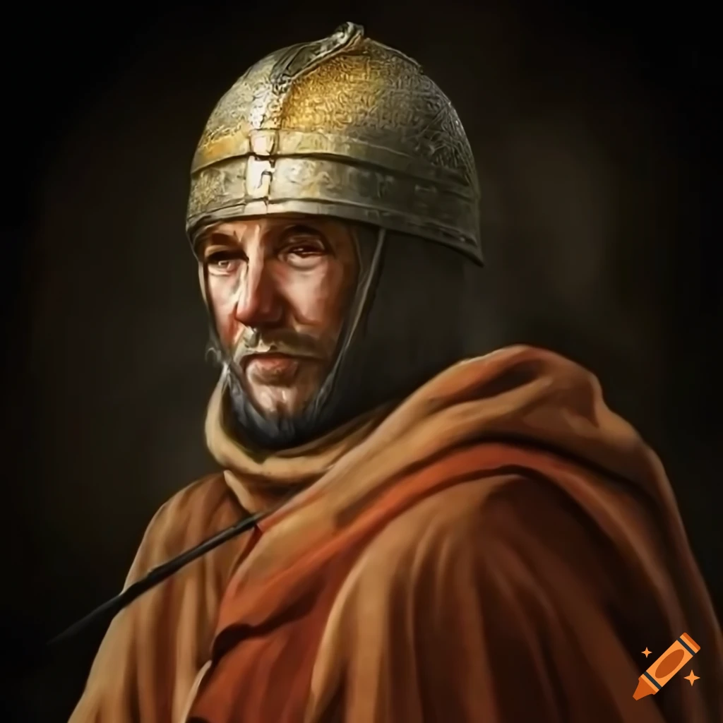 Portrait of a medieval czech warrior