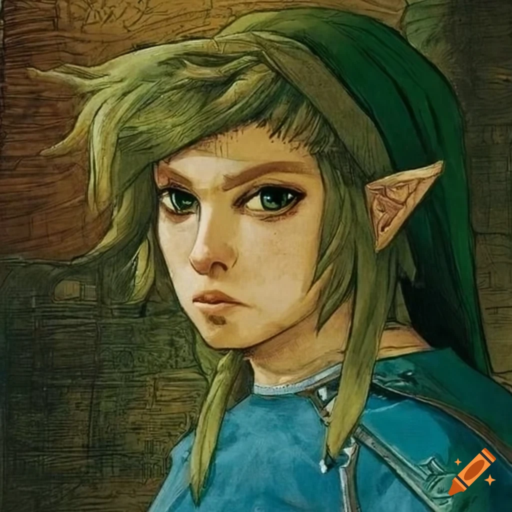Illustration of link from the legend of zelda: breath of the wild on ...
