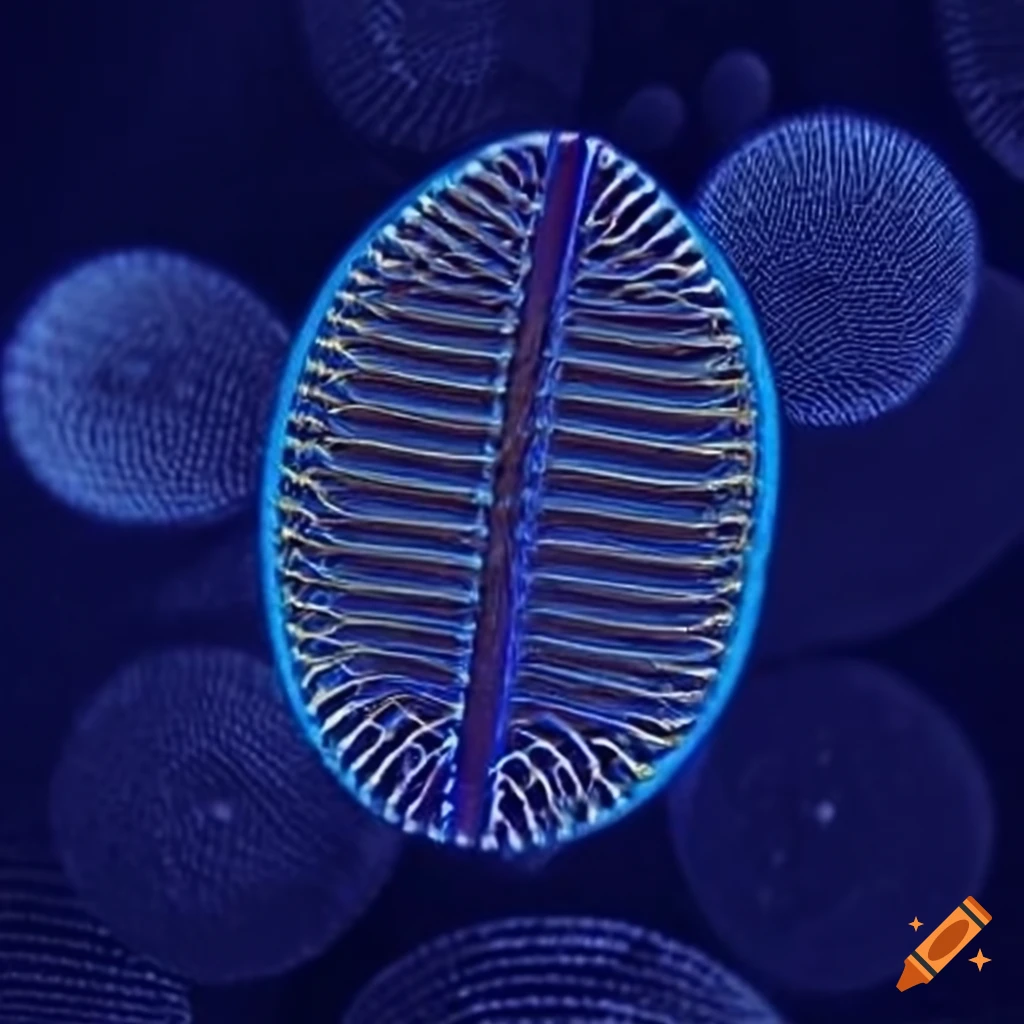 Illustration of a diatom on Craiyon
