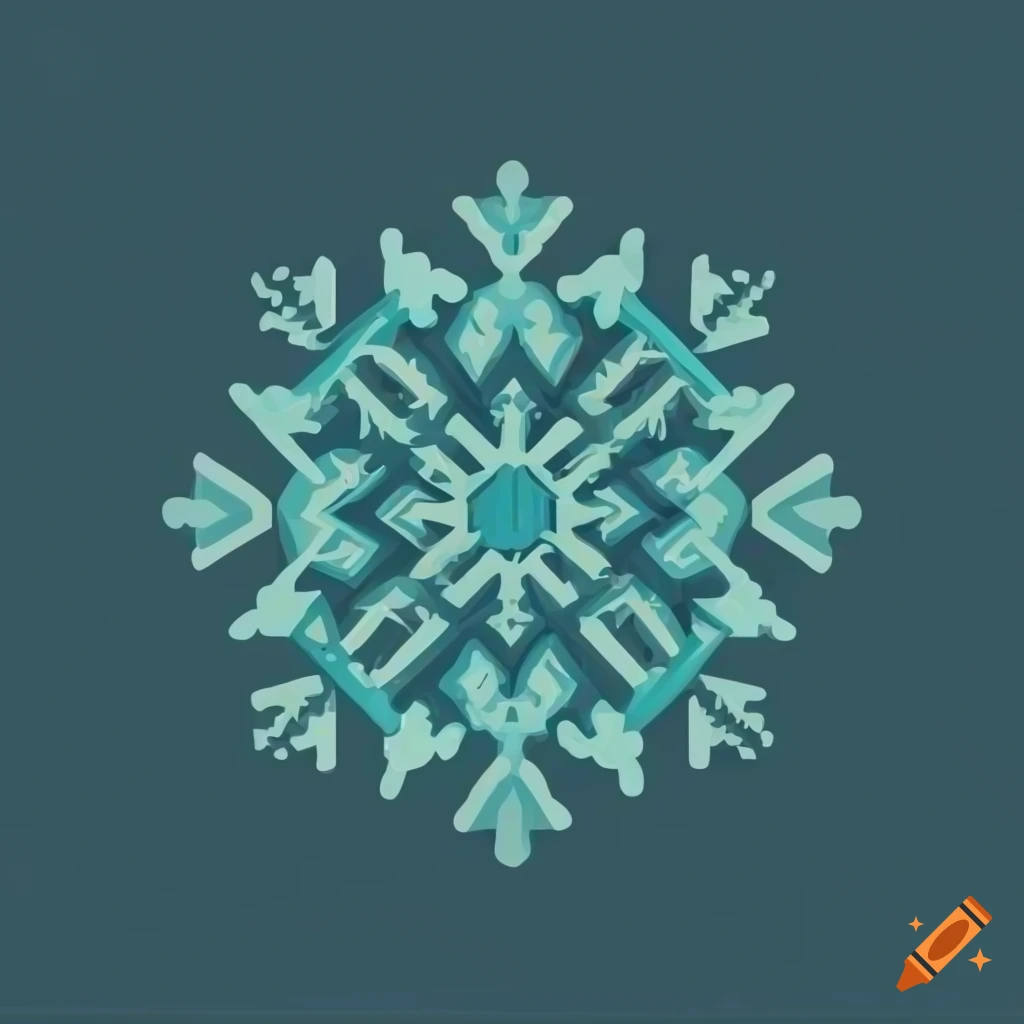 Minimalist vector illustration of a snowflake on Craiyon