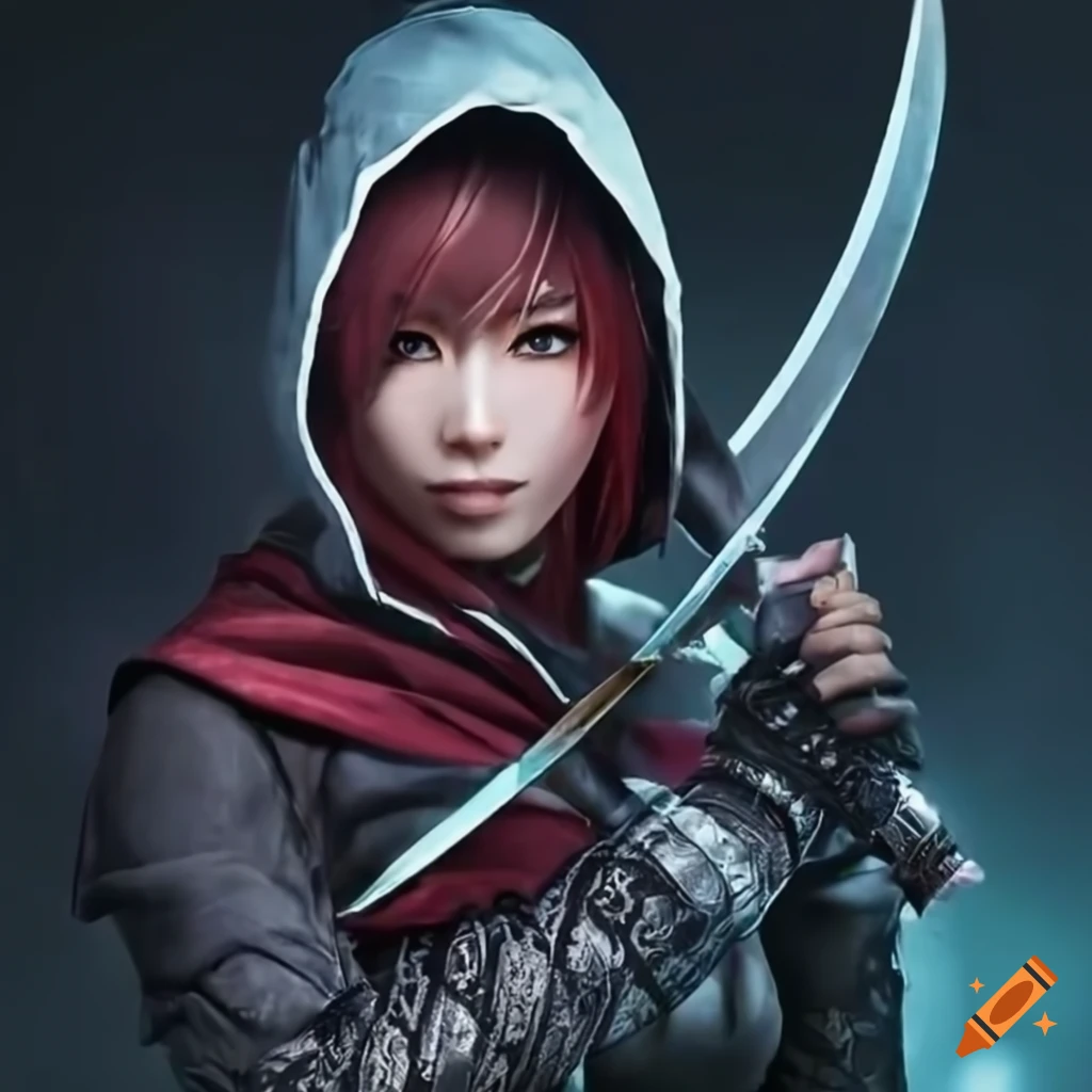 Cosplay of kairi sane as an assassin with a sword