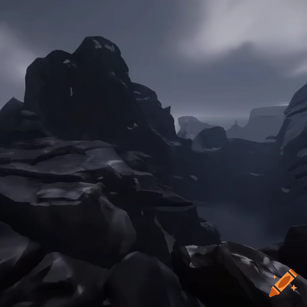 Unreal engine 5 snowy mountain landscape on Craiyon