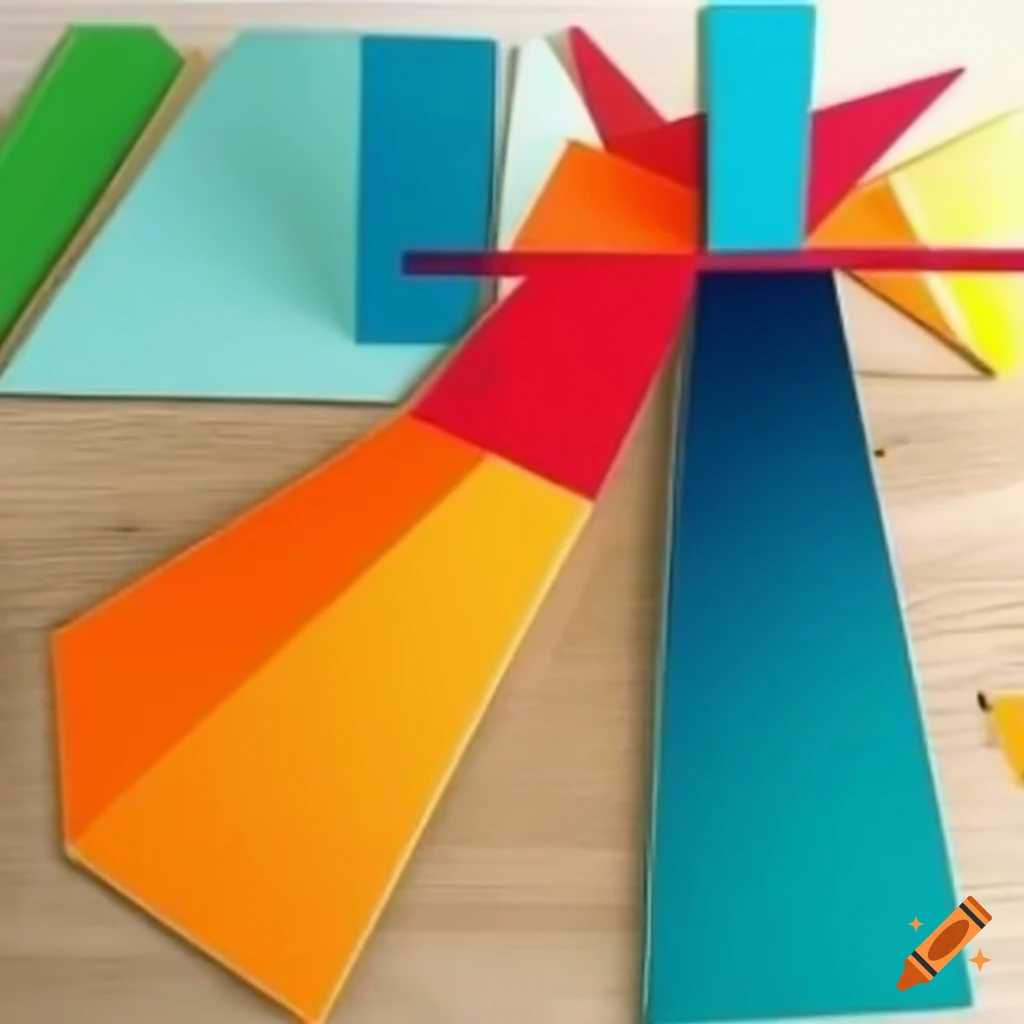 Abstract shape construction artwork on Craiyon