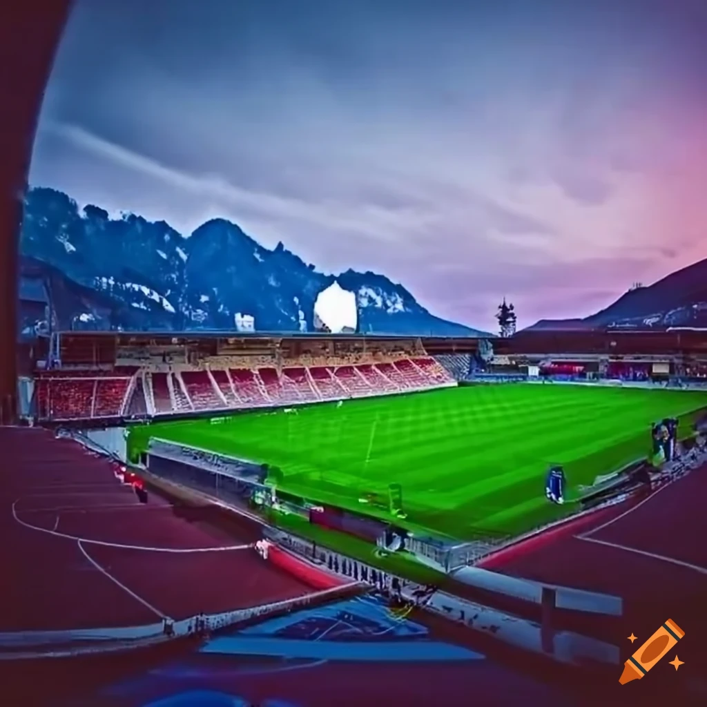 Beautiful football stadium in switzerland on Craiyon