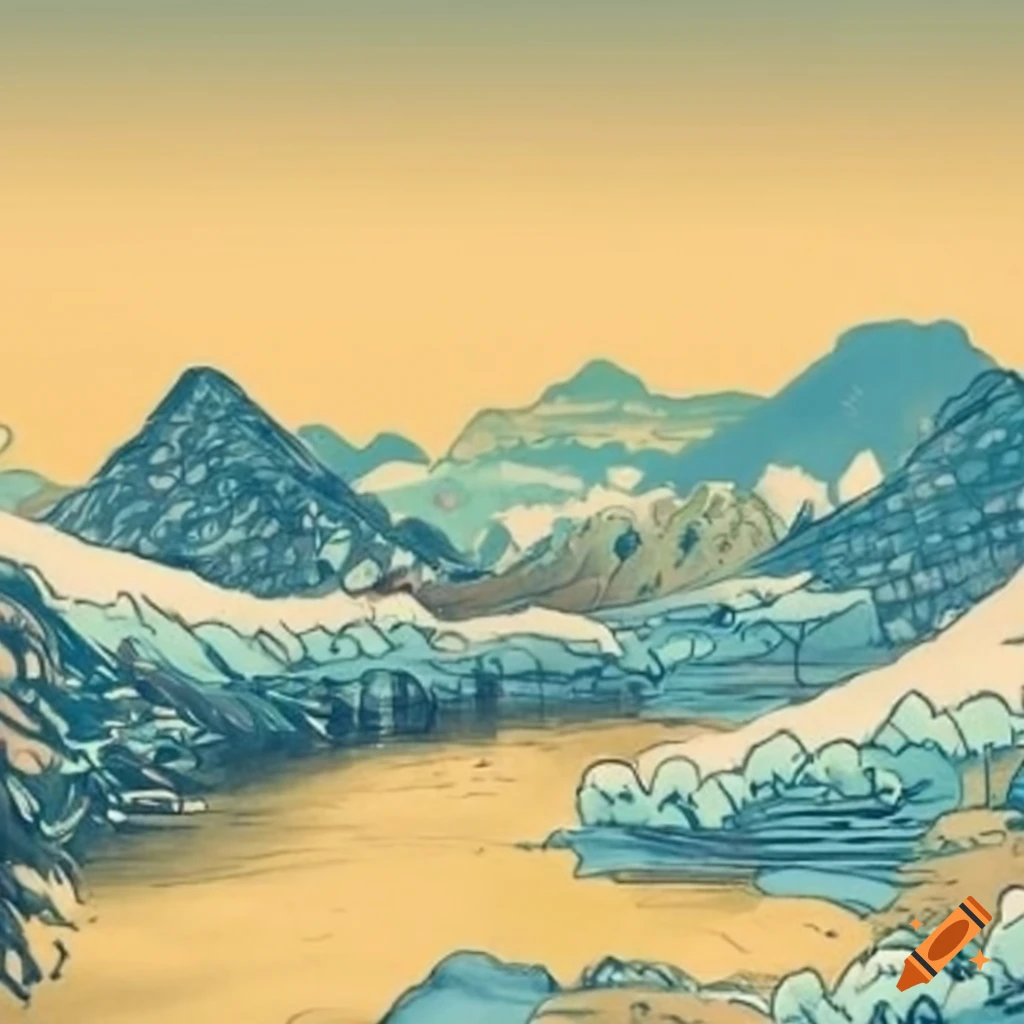 Ukiyo e Style Landscape Artwork On Craiyon ukiyo-e-style-landscape-artwork-on-craiyon