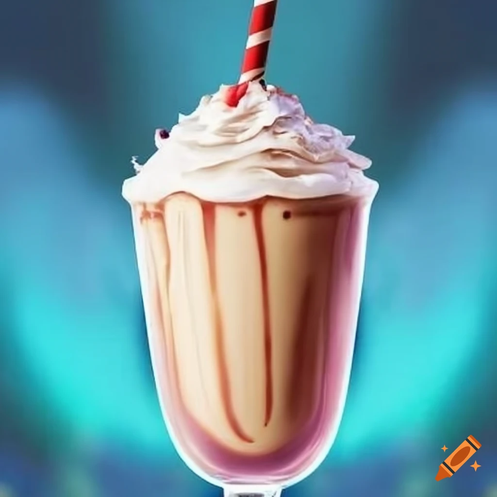 Anime-style chocolate milkshake with katana on Craiyon