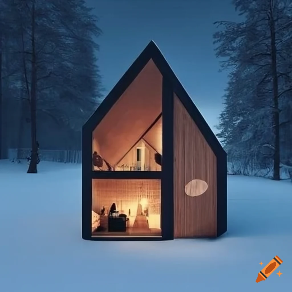 Sophisticated nordic minimalist tower cabin architecture