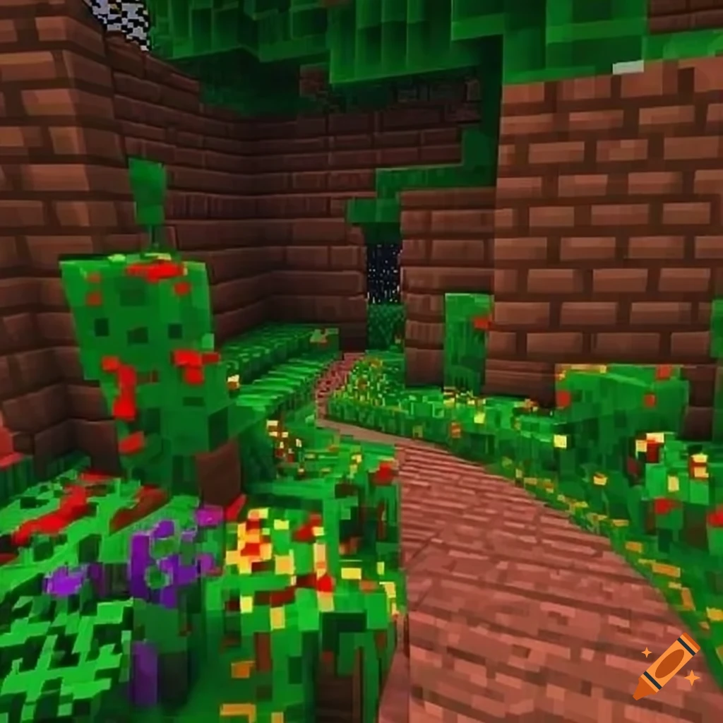 Minecraft screenshot of a terraced garden