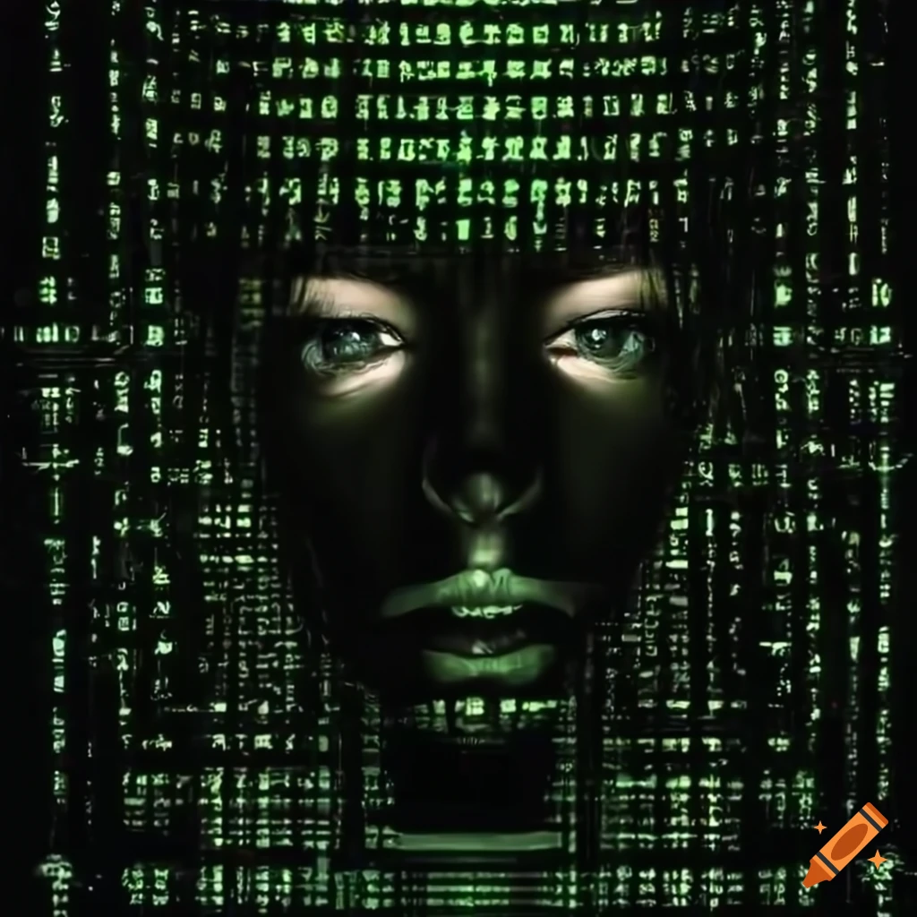 Portrait of an angry female ai on Craiyon