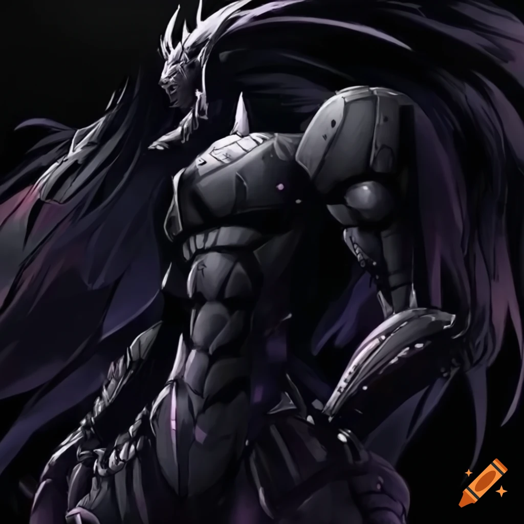 Fusion of batman and kenshin himura in black armor with a sword on Craiyon