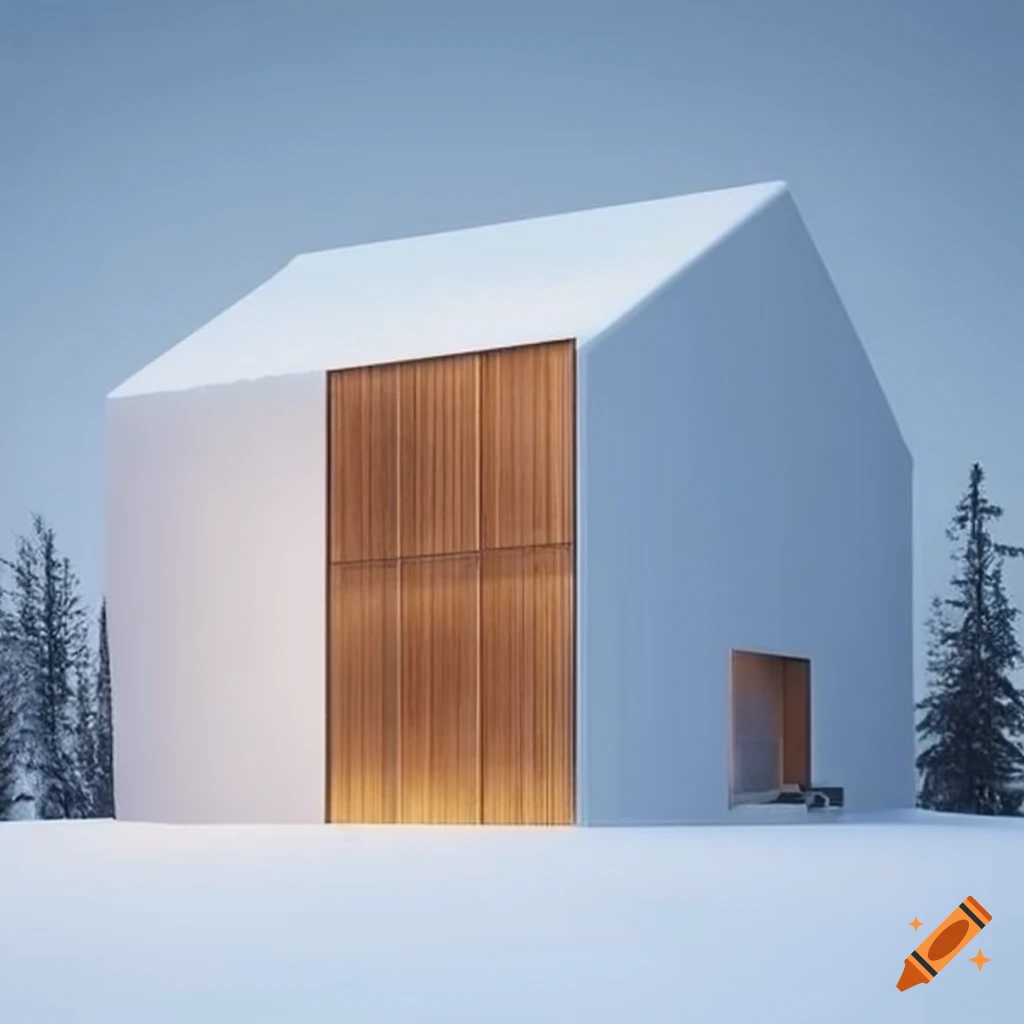 Norwegian tower-cabin with nordic minimalism design