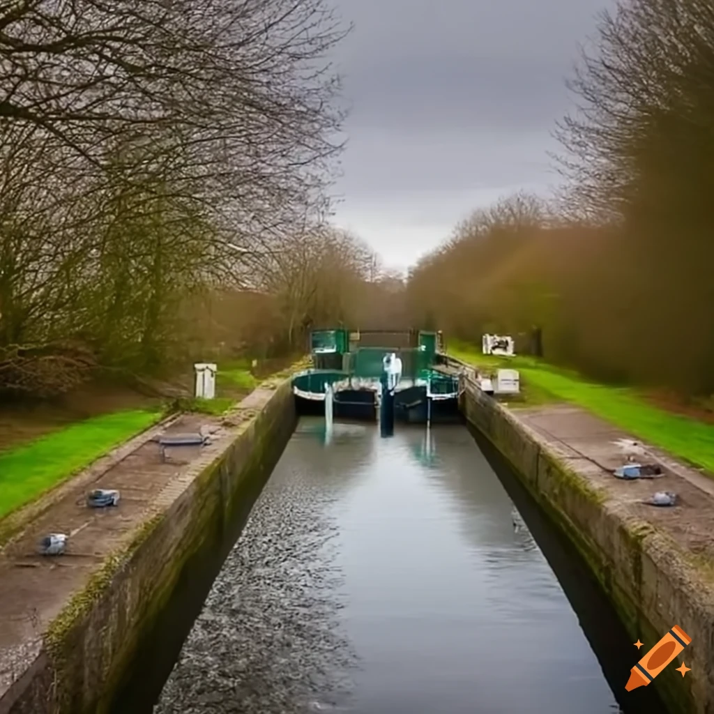 Uk canal lock on Craiyon