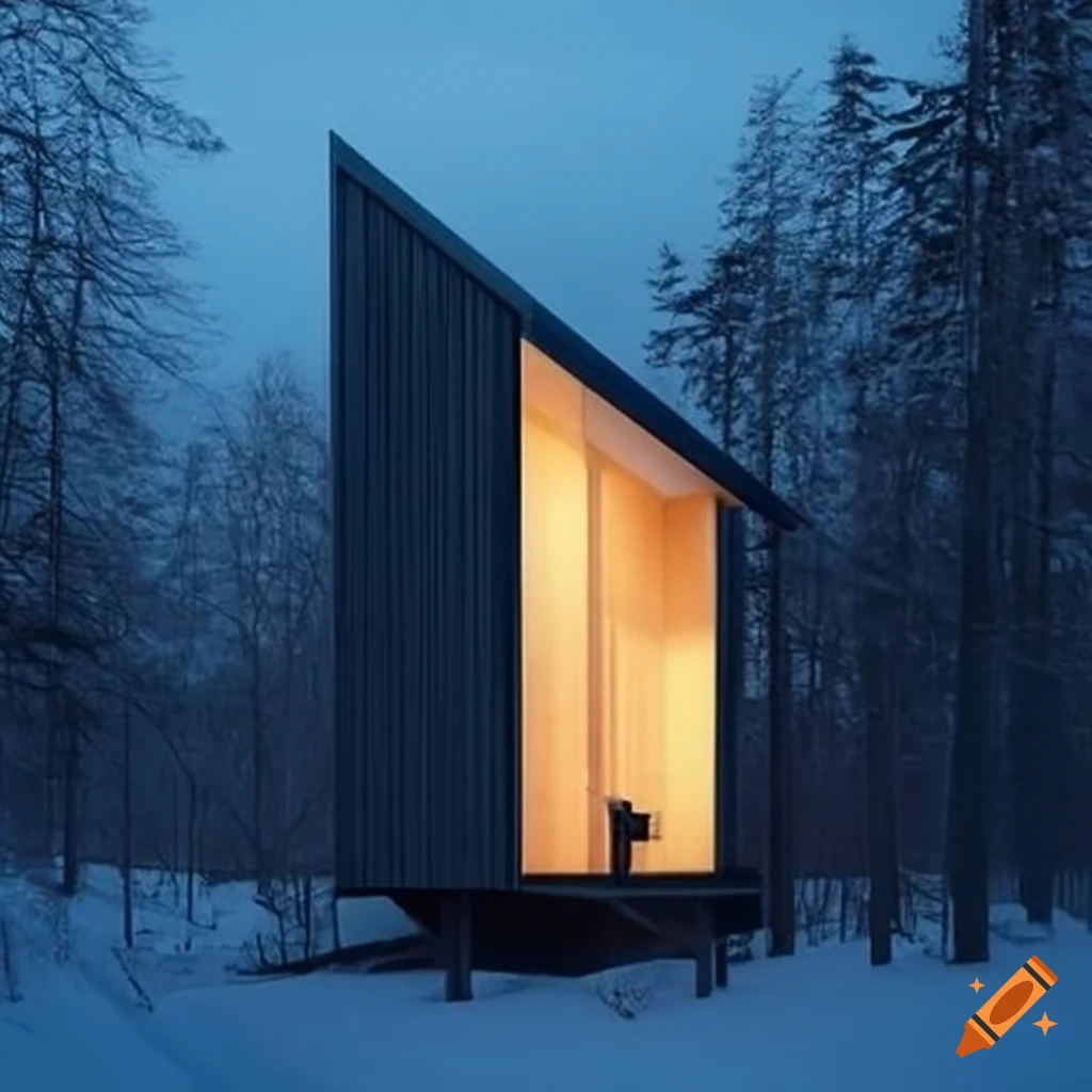 Sophisticated nordic minimalist tower cabin on Craiyon