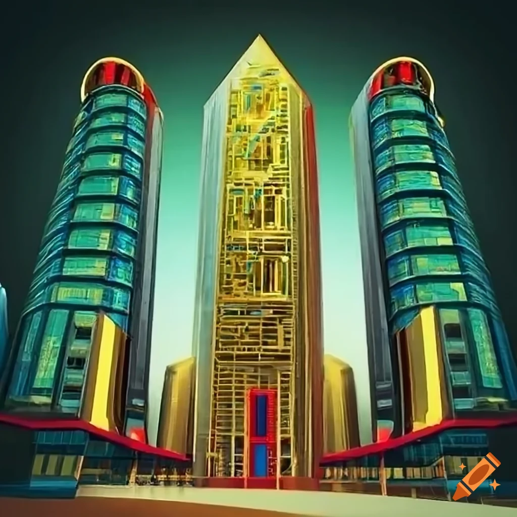 Futuristic building with modern architecture on Craiyon