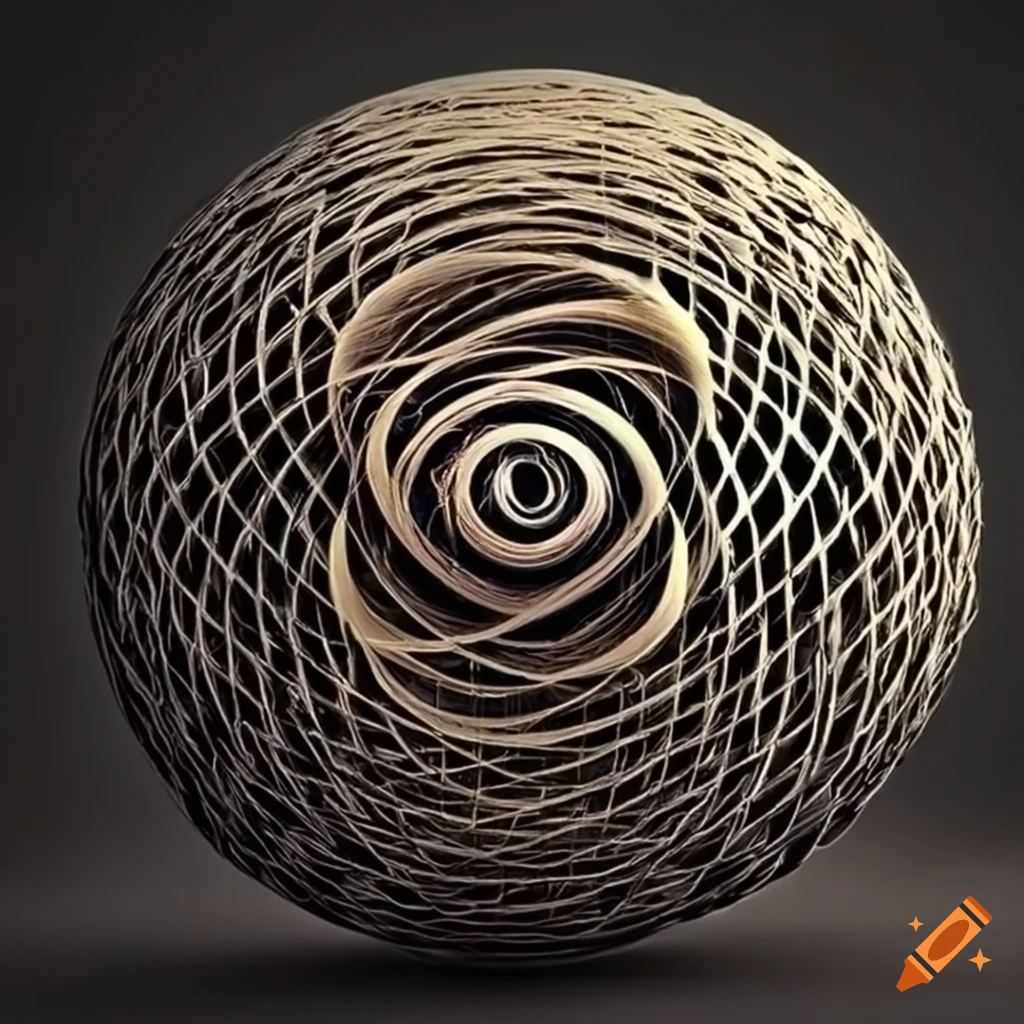 Artwork of an intricate loop sphere