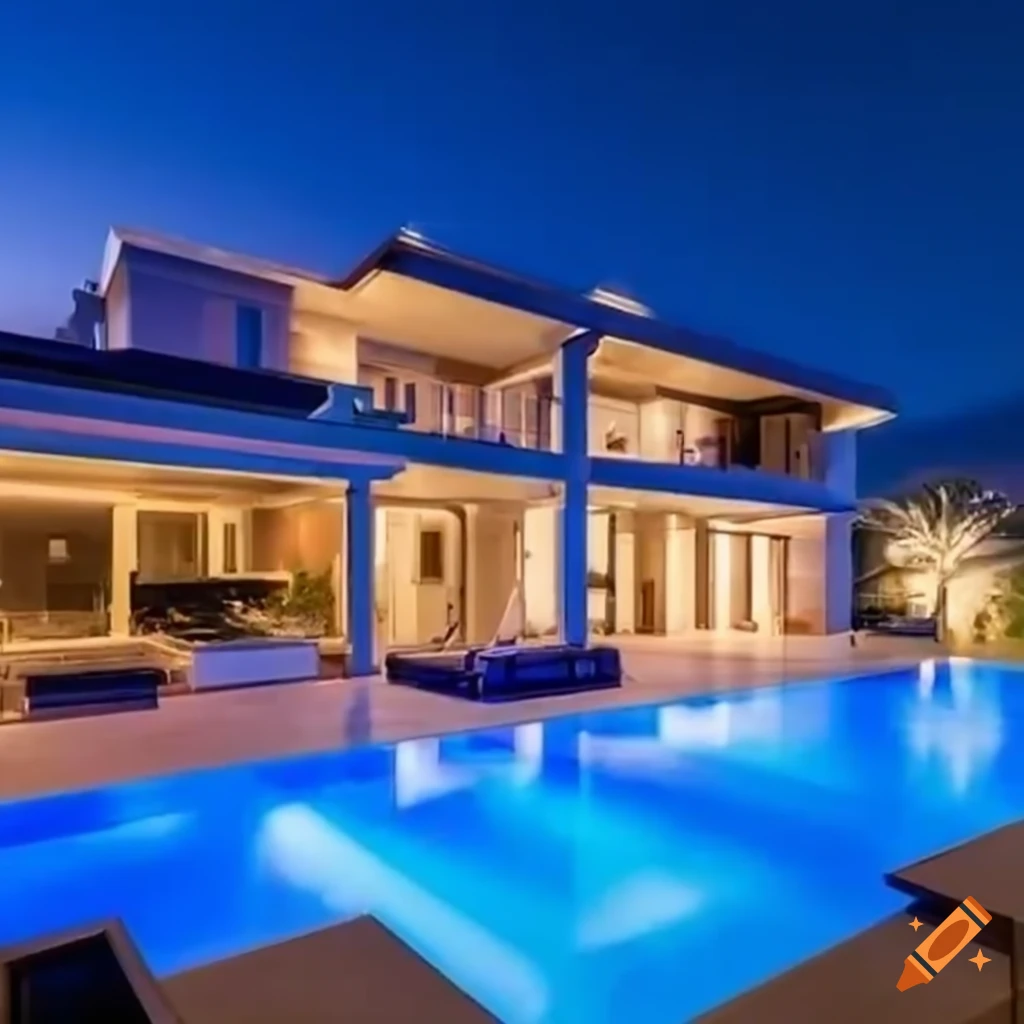 Luxury villa with stunning lighting