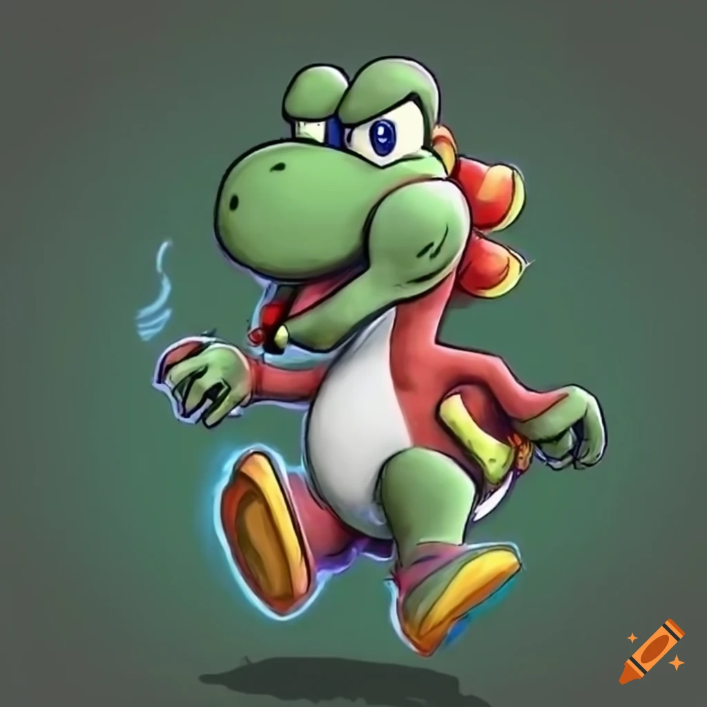 Red yoshi character on Craiyon