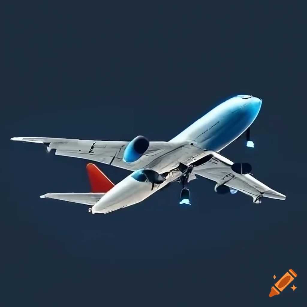 Airplane interface displaying speed, altitude, and trajectory on Craiyon