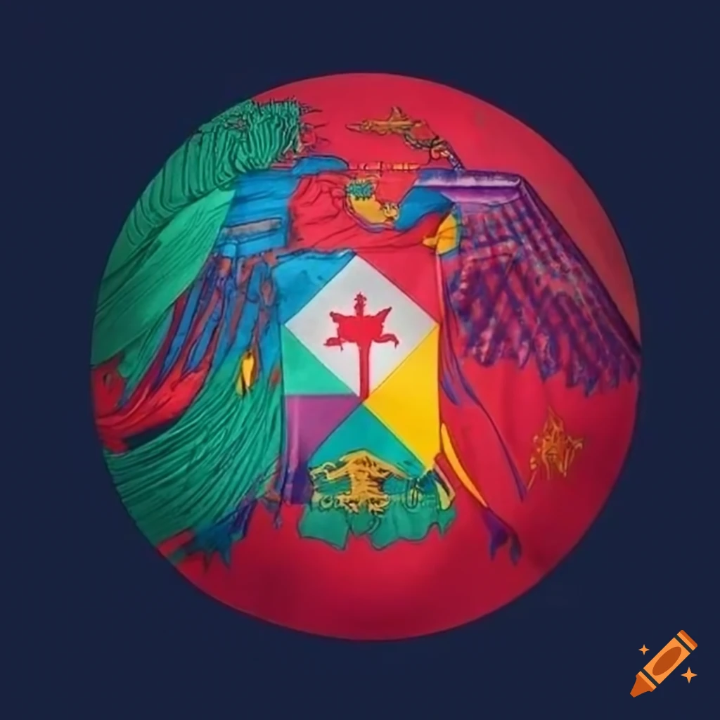 Detailed utopian flag symbolizing cultural diplomacy on Craiyon