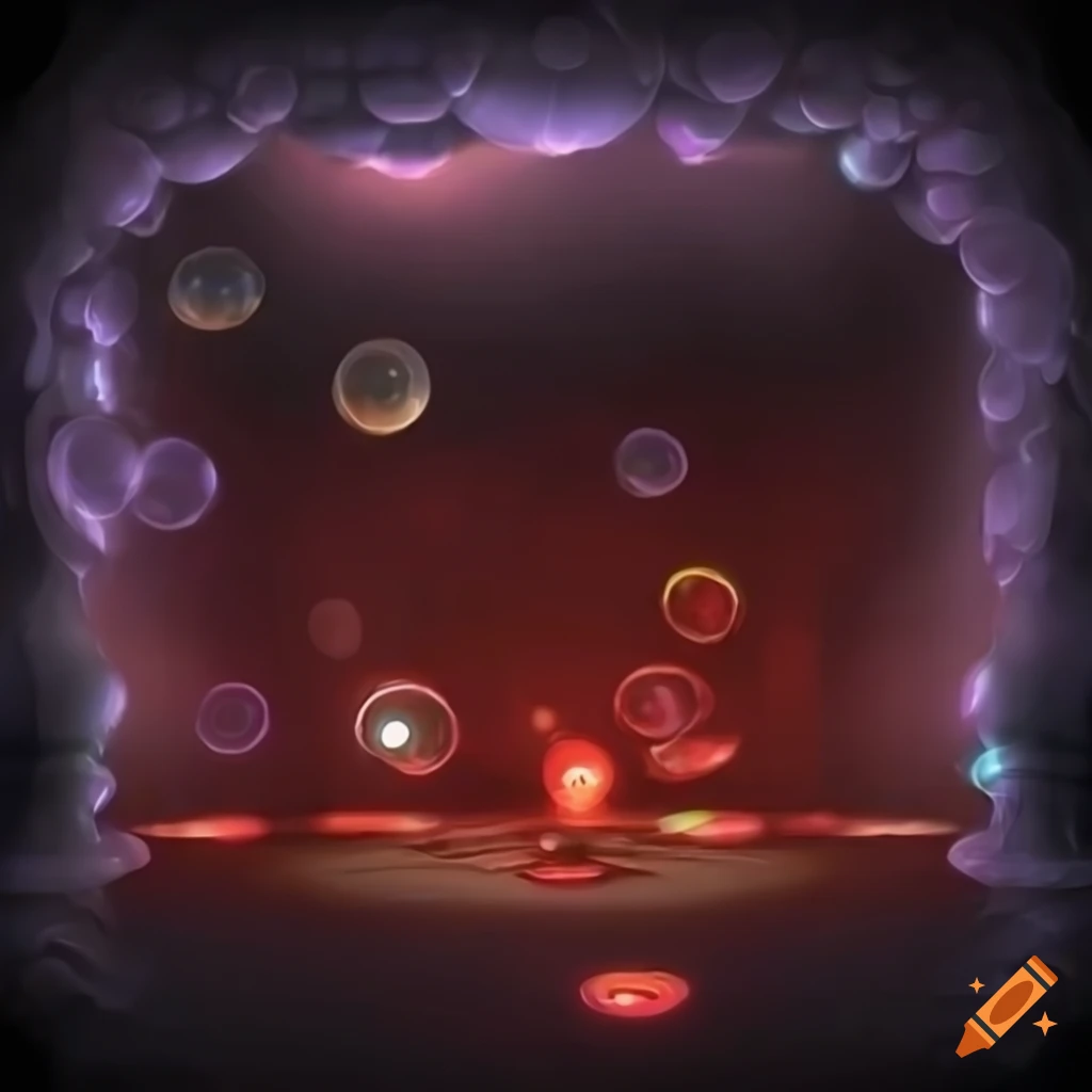 Realistic bubble tiles in a high-resolution 2d game background