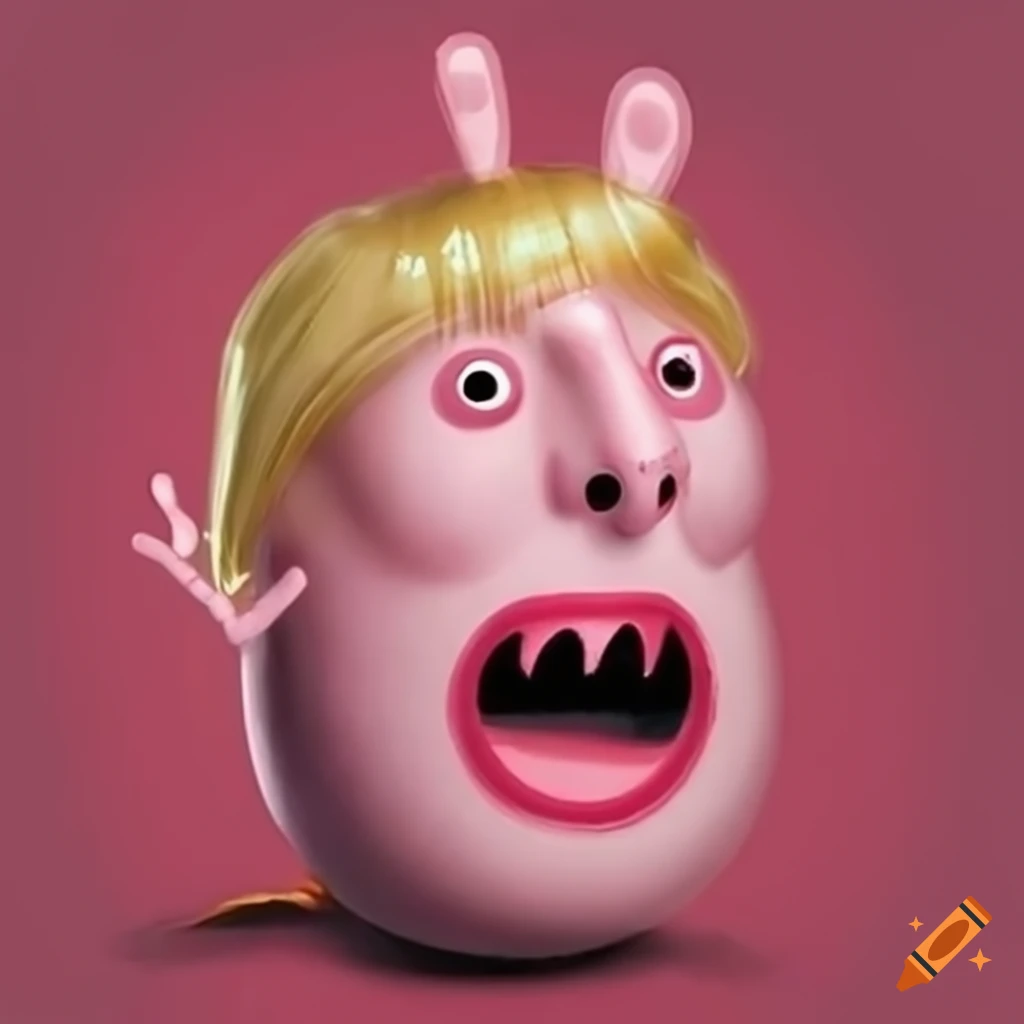 Peppa pig meets donald trump on Craiyon