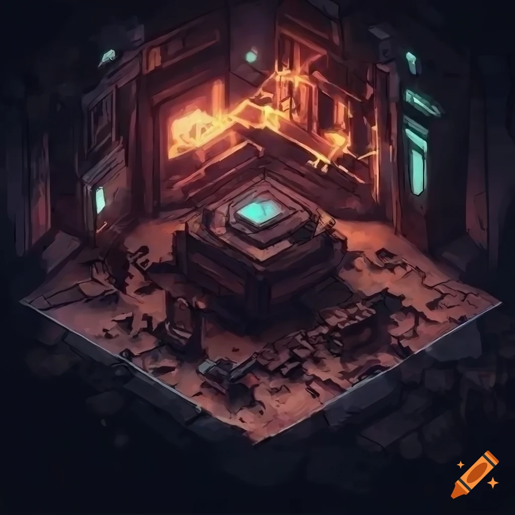 Detailed isometric concept art of sci-fi video games on Craiyon
