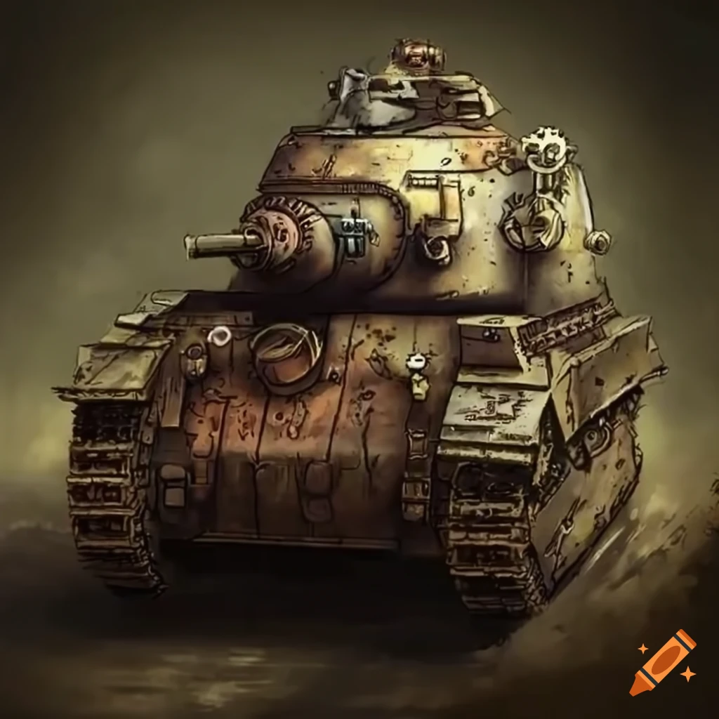 Super detailed illustration of a german tank on Craiyon