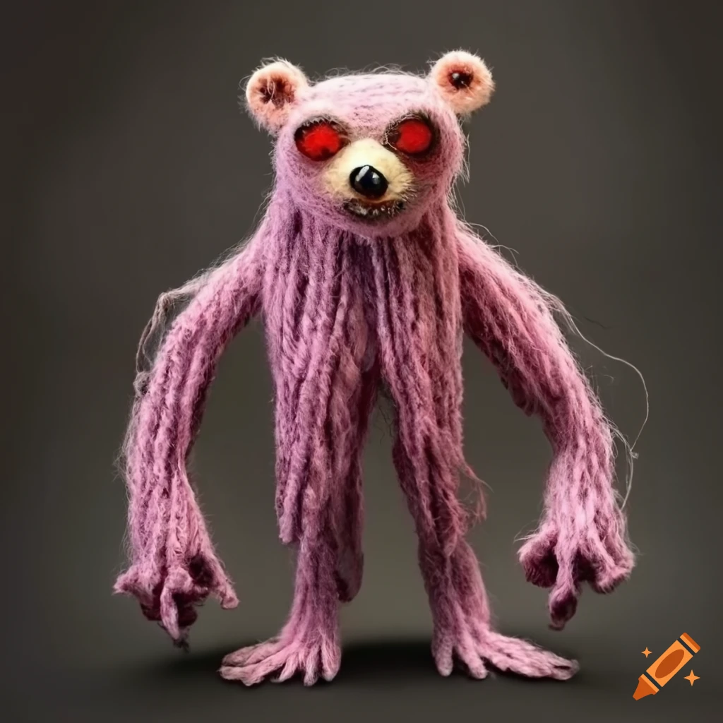 Felted wool creatures dancing on Craiyon