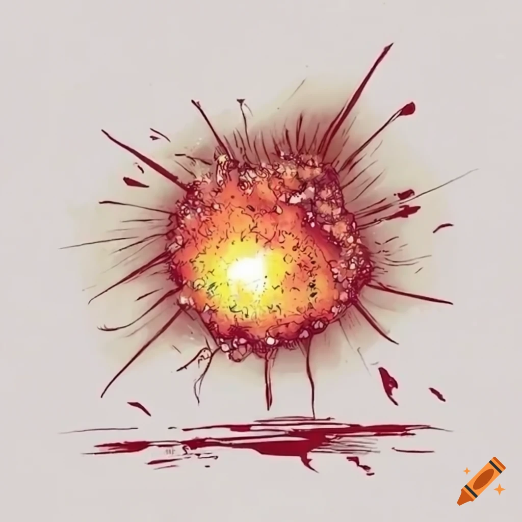 Manga-style explosion on Craiyon