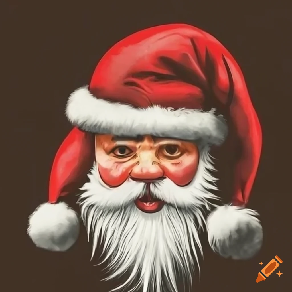 Vintage santa logo with text