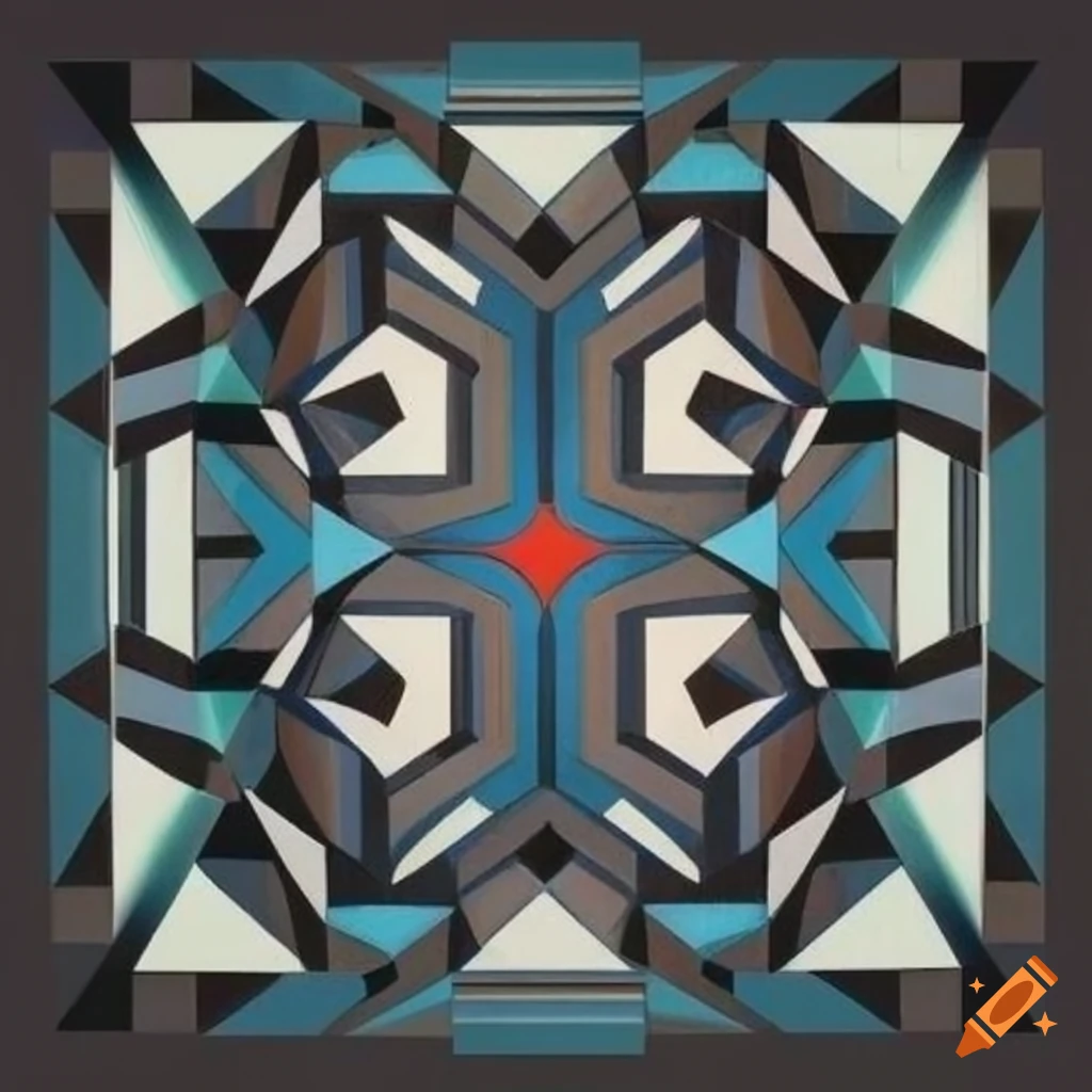 Abstract art with penrose geometric paradox on Craiyon