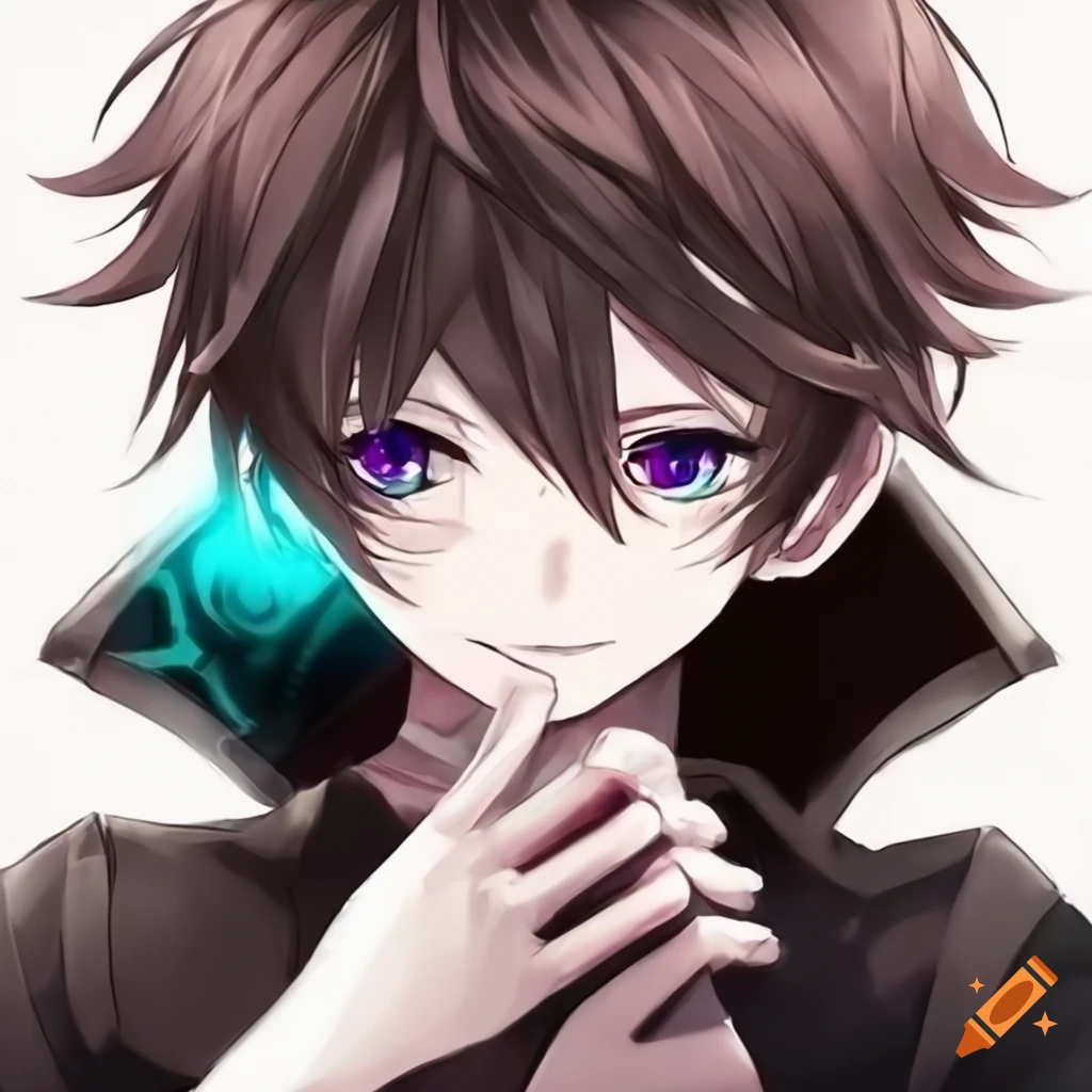 Anime boy summoning dark magic