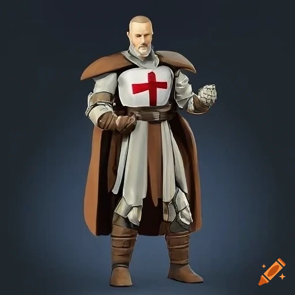 Itachi anbu and obi wan kenobi fusion in templar knight armor with sword on Craiyon