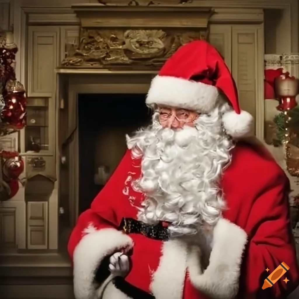 Village enneigé avec le pere noel sur son traineau on Craiyon